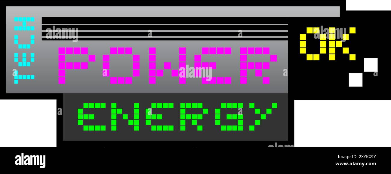 Power energy pixel art Stock Vector Image & Art - Alamy