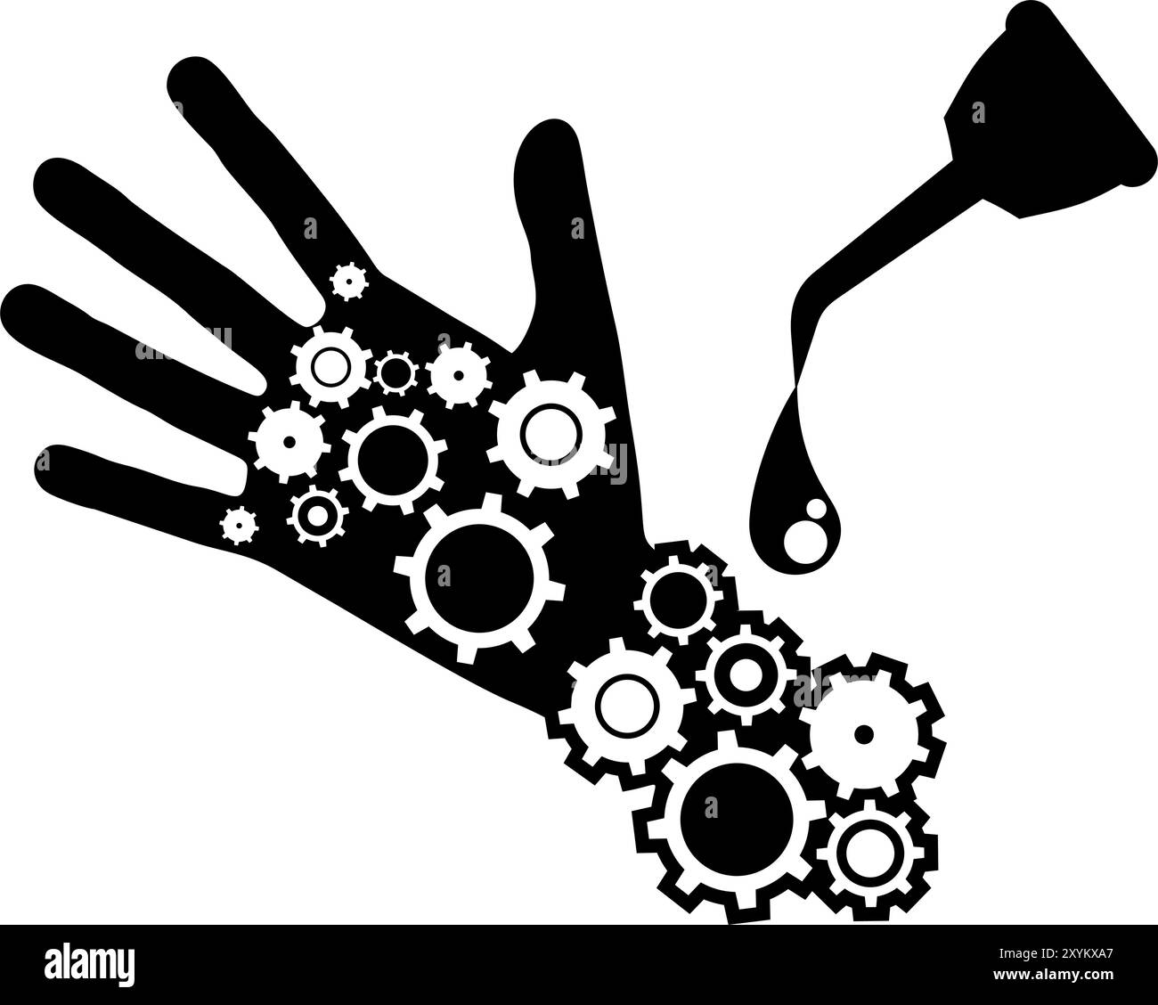 Black mechanical robot hand icon hi-res stock photography and images ...