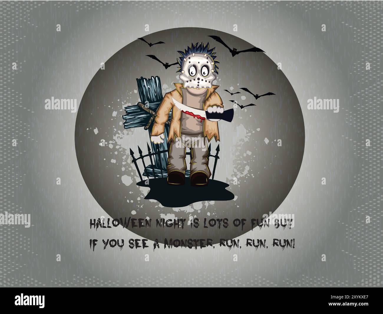 Creepy monster run horror Stock Vector Images - Alamy