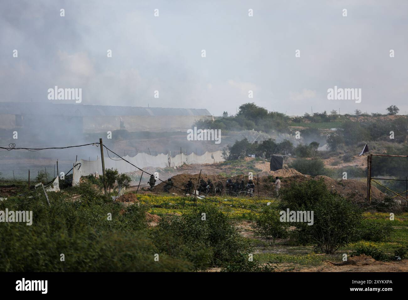 Gaza, Palestine. 20 February 2022. Militants of the Al-Mujahideen ...