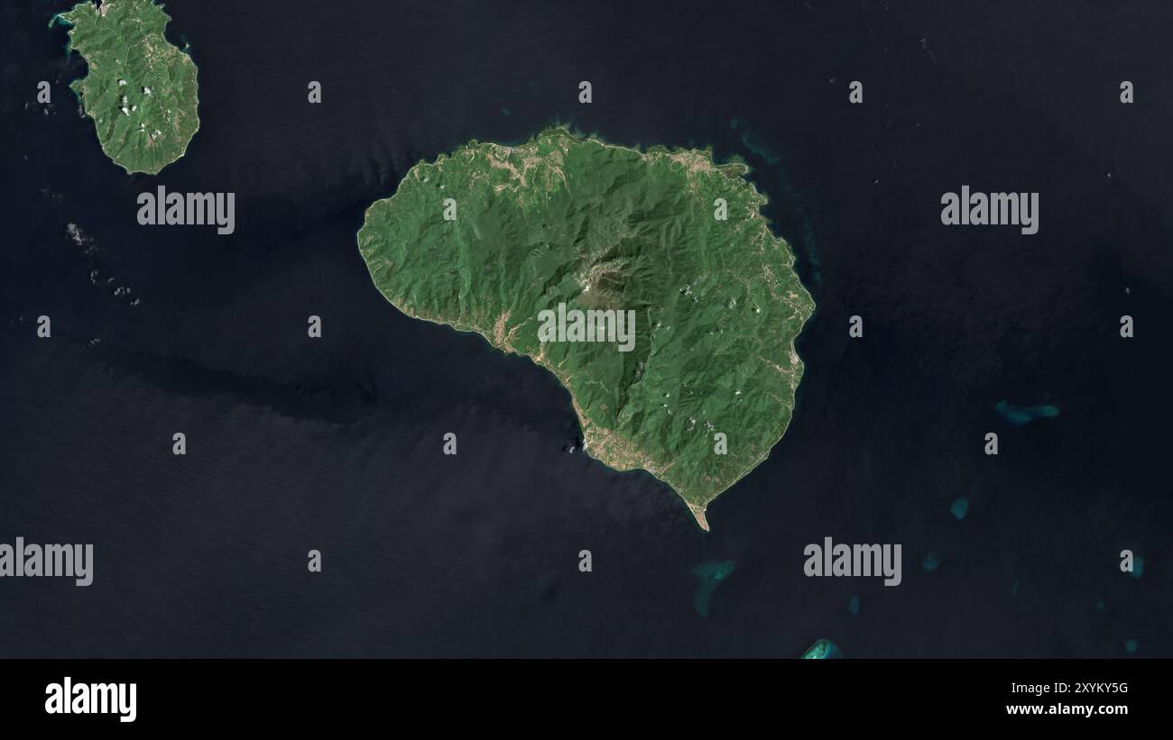 Sibuyan Island in the Philippine Sea on a satellite image taken in ...