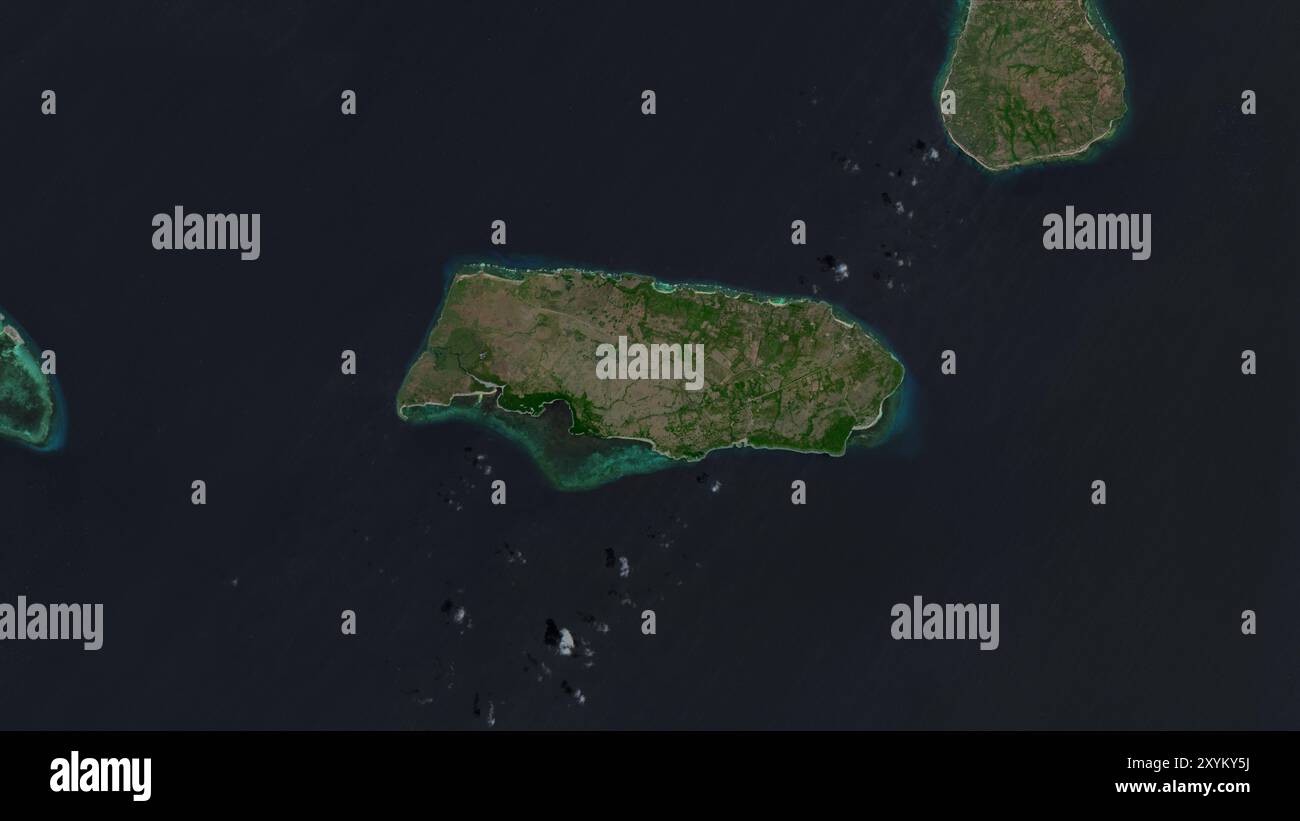 Sibay Island in the Sulu Sea on a satellite image taken in March 8 ...