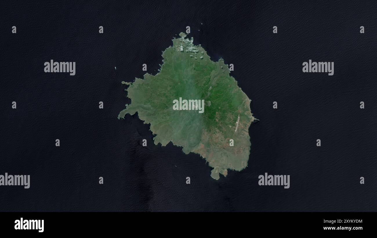 Socorro Island in the North Pacific Ocean on a satellite image taken in ...