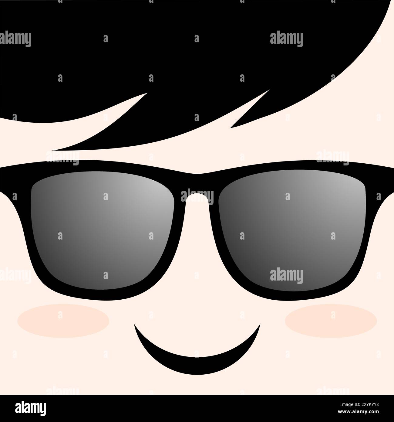 face with sunglasses Stock Vector Image & Art - Alamy