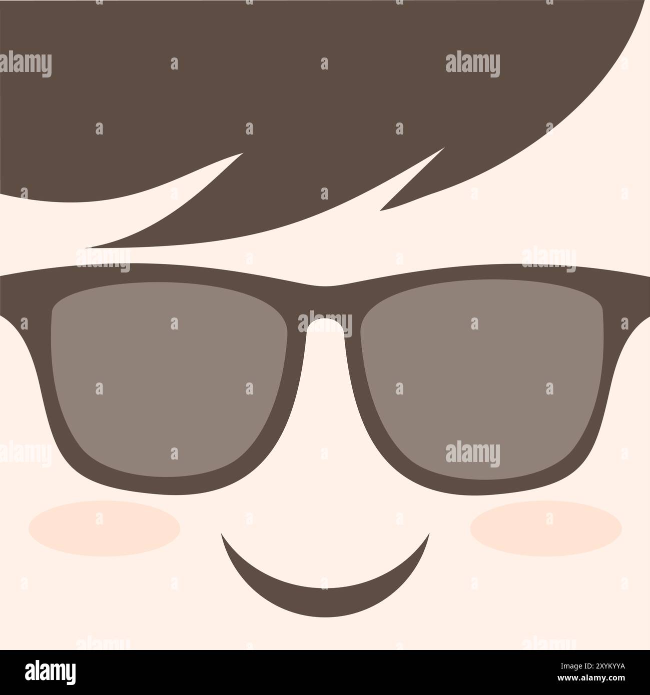 face with sunglasses Stock Vector Image & Art - Alamy