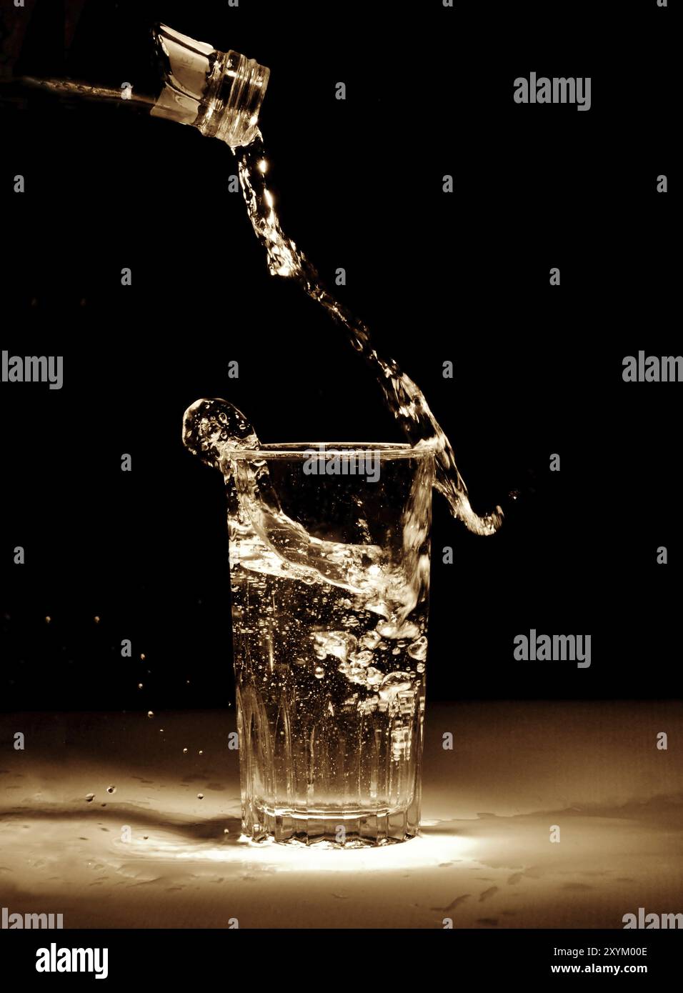 Pouring mineral water Stock Photo - Alamy