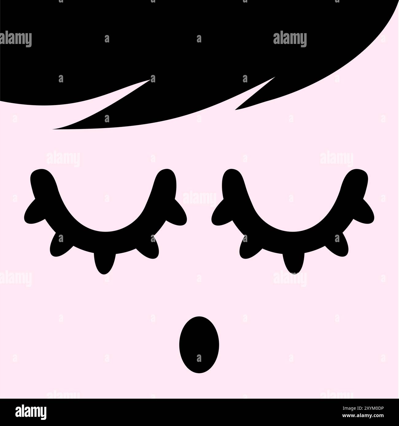 Nice Sleeping Face Stock Vector Image And Art Alamy
