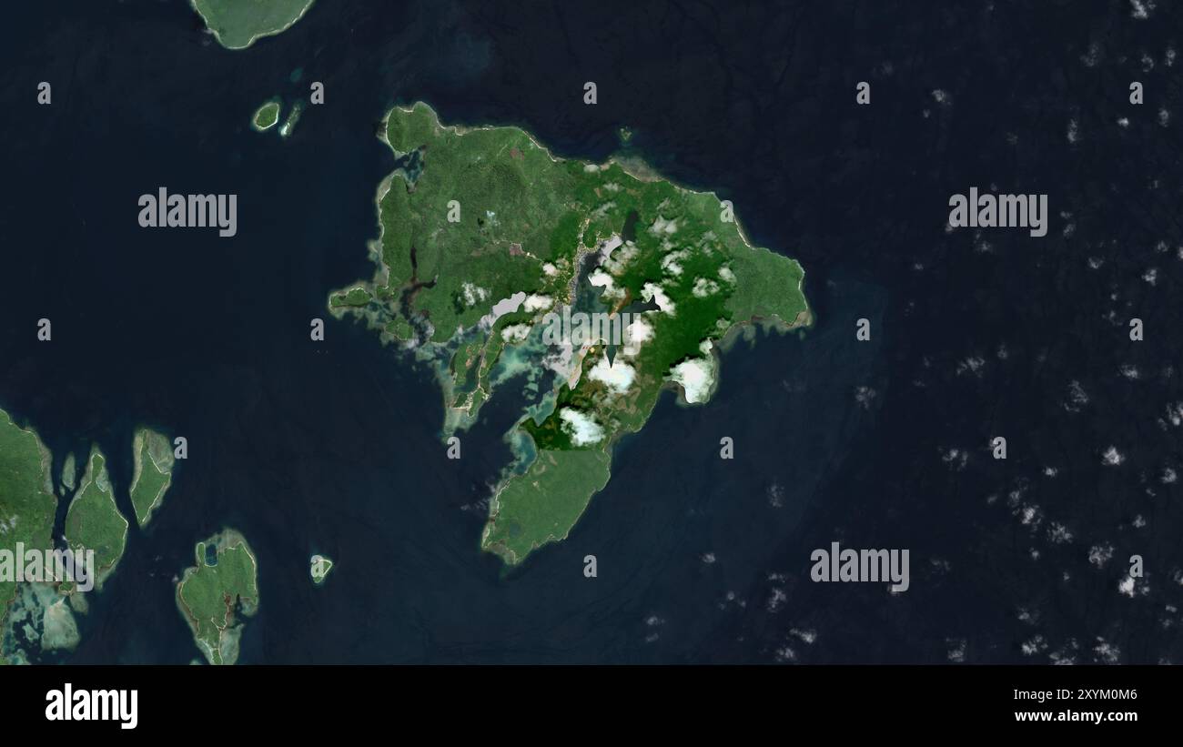 Pulau Tambelan Besar in the South China Sea on a satellite image taken ...