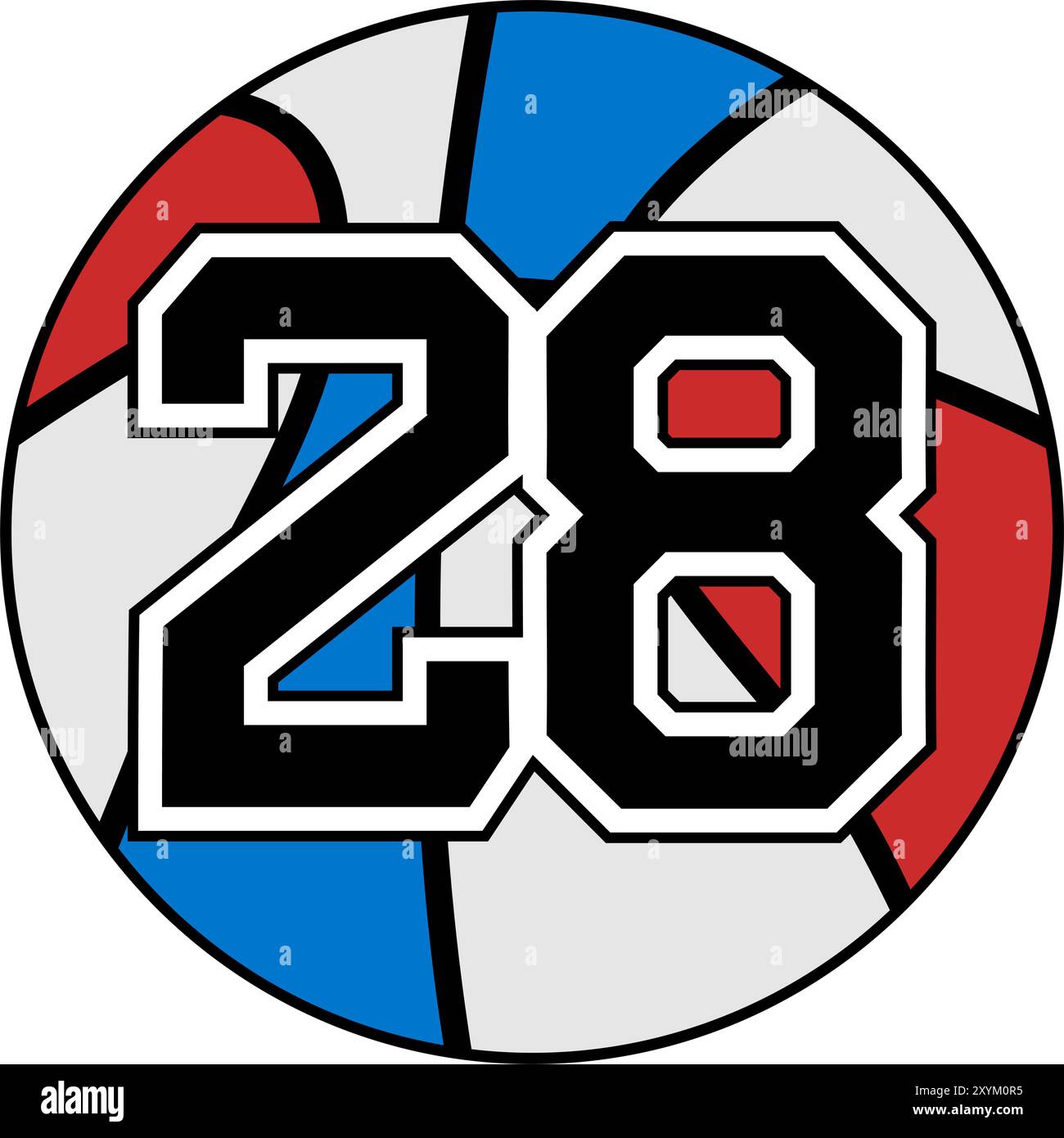 Number 28 vector vectors hi-res stock photography and images - Alamy