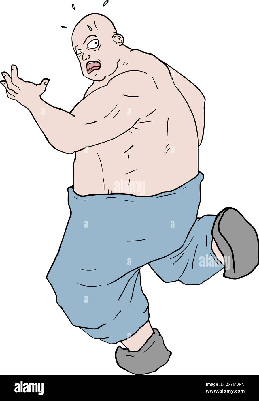 surprised fat man draw Stock Vector Image & Art - Alamy