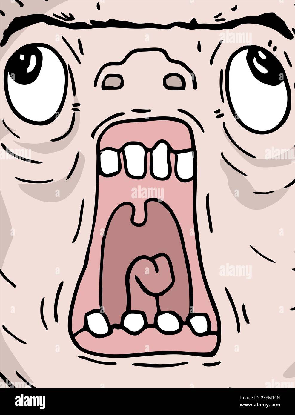 Funny man face illustration Stock Vector Image & Art - Alamy