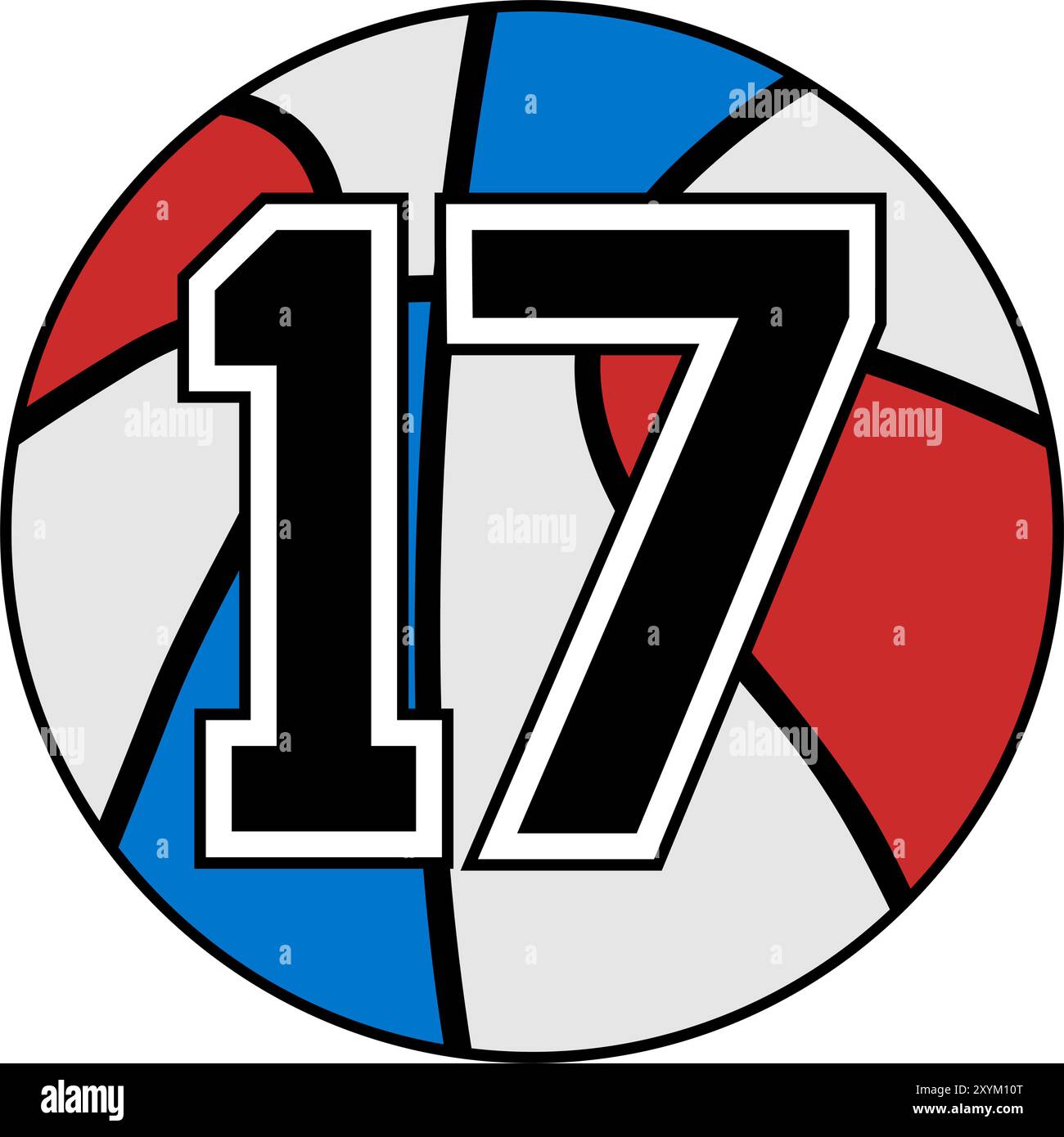 Number seventeen 17 sign on Stock Vector Images - Alamy
