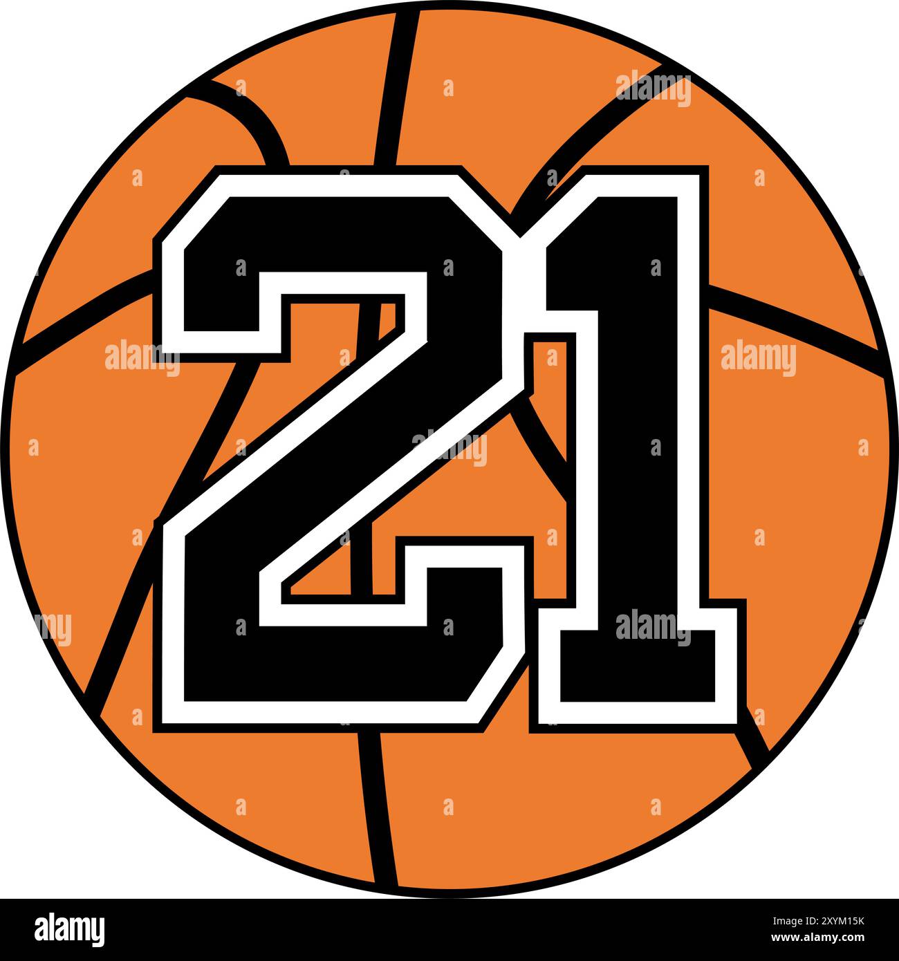 Number 21 vector vectors hi-res stock photography and images - Alamy