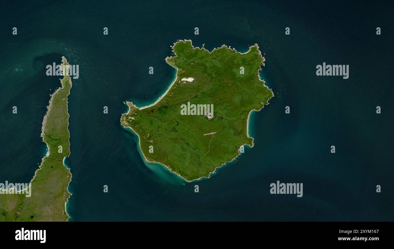 Three Hummock Island in the Bass Strait on a satellite image taken in ...