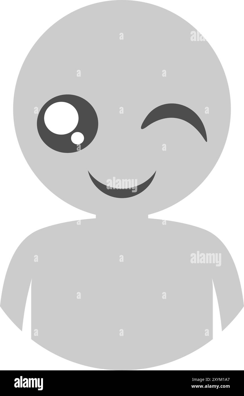 Happy wink emoticon icon hi-res stock photography and images - Alamy