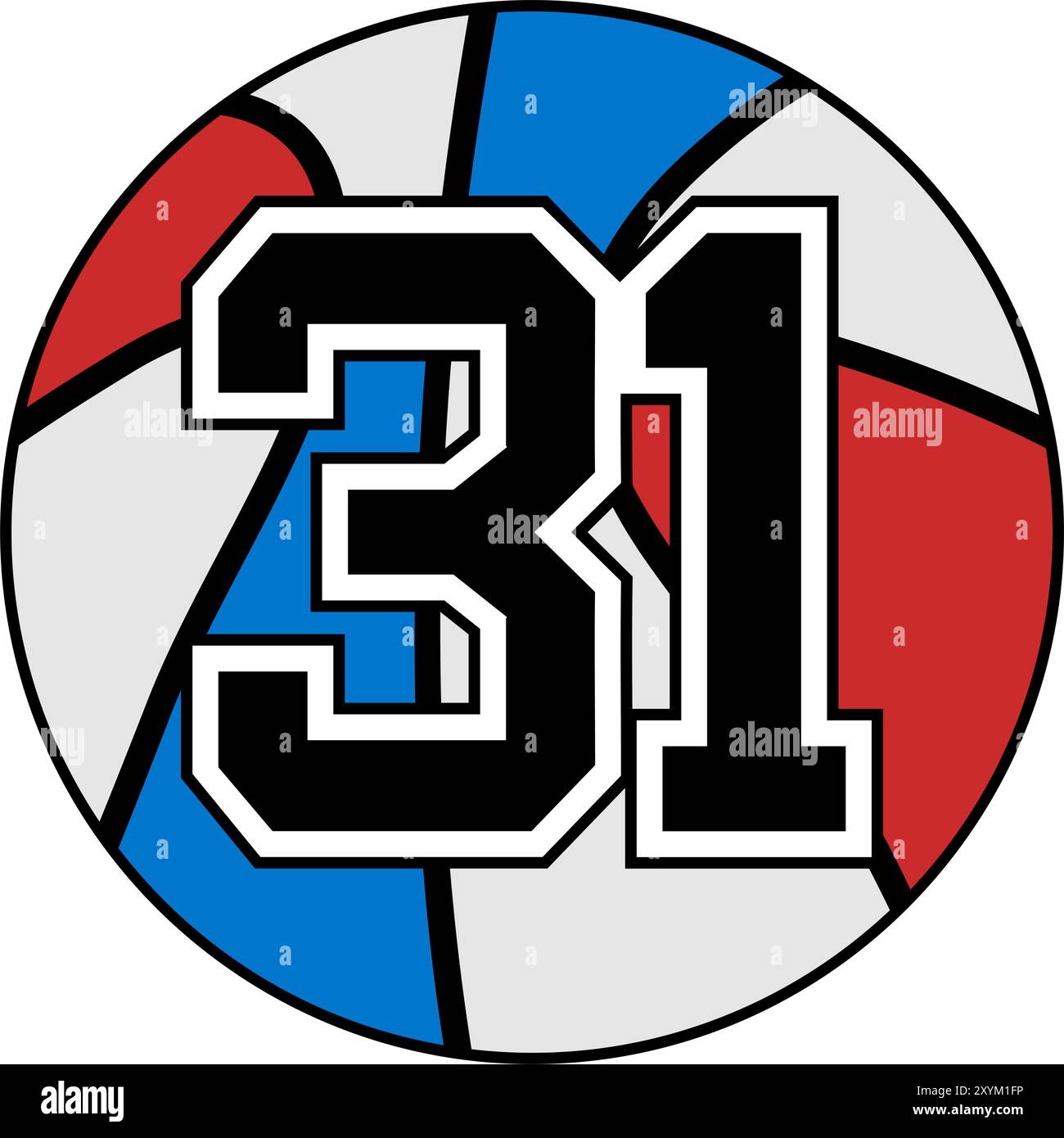 ball of basketball symbol witn number 31 Stock Vector Image & Art - Alamy