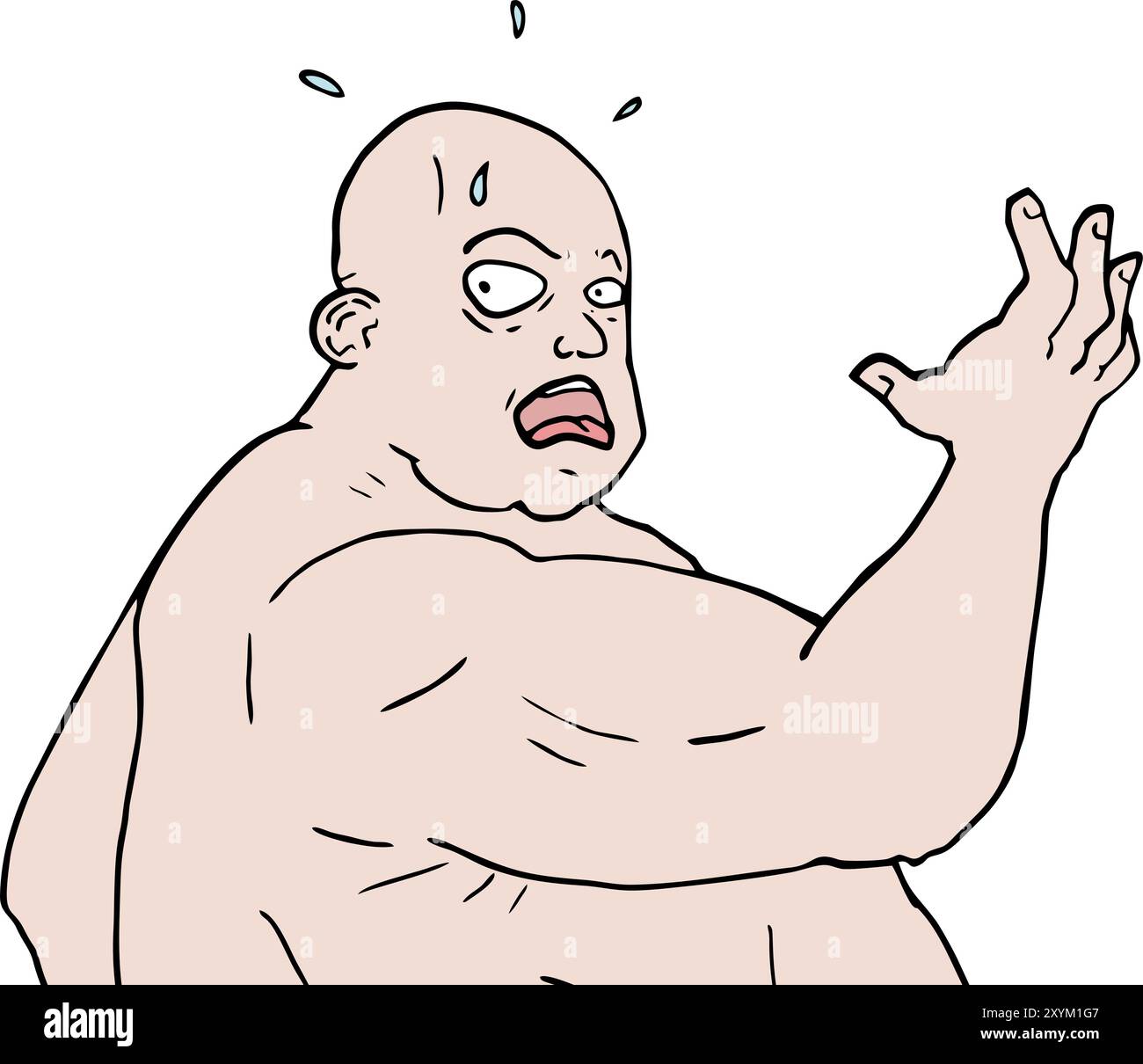 surprised fat man draw Stock Vector Image & Art - Alamy
