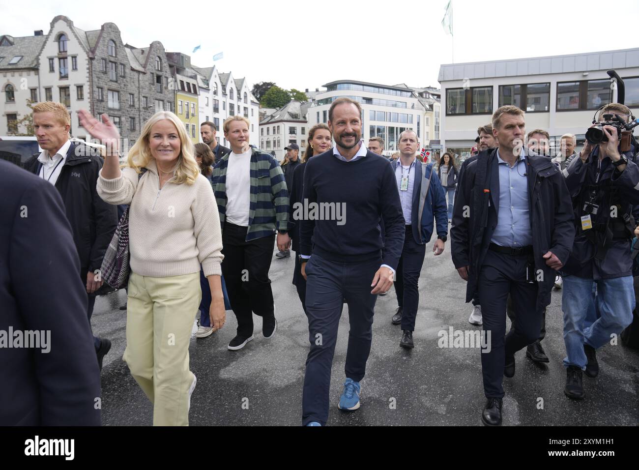 Ålesund 20240830. Crown Prince Haakon and Crown Princess Mette-Marit ...