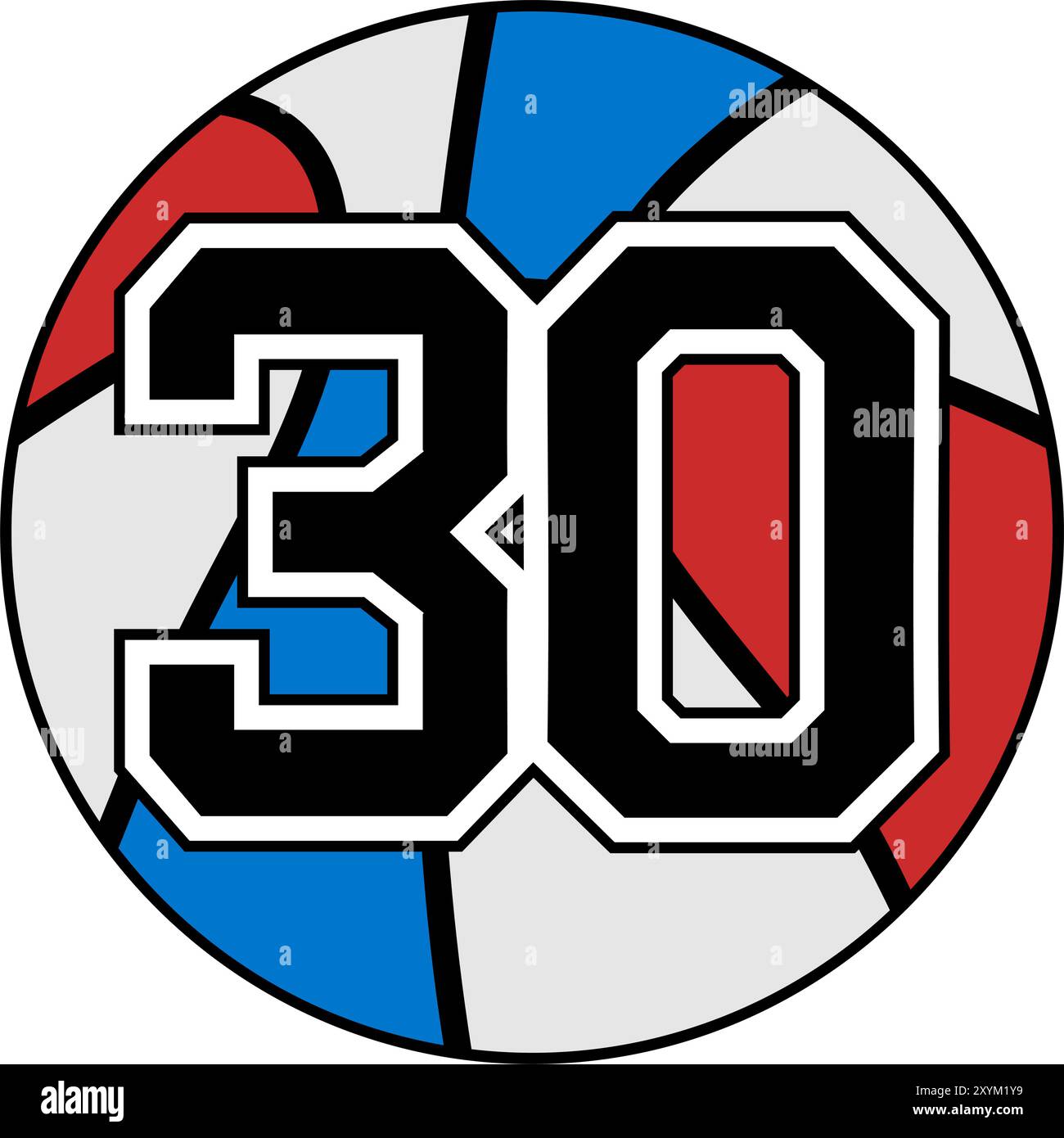 ball of basketball symbol witn number 30 Stock Vector Image & Art - Alamy