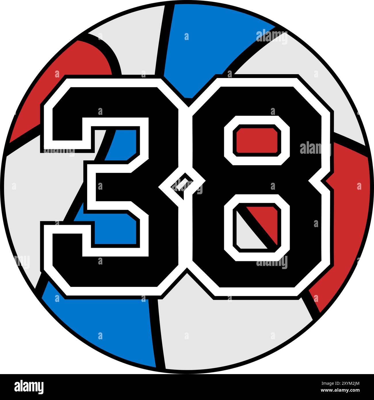ball of basketball symbol with number 38 Stock Vector Image & Art - Alamy