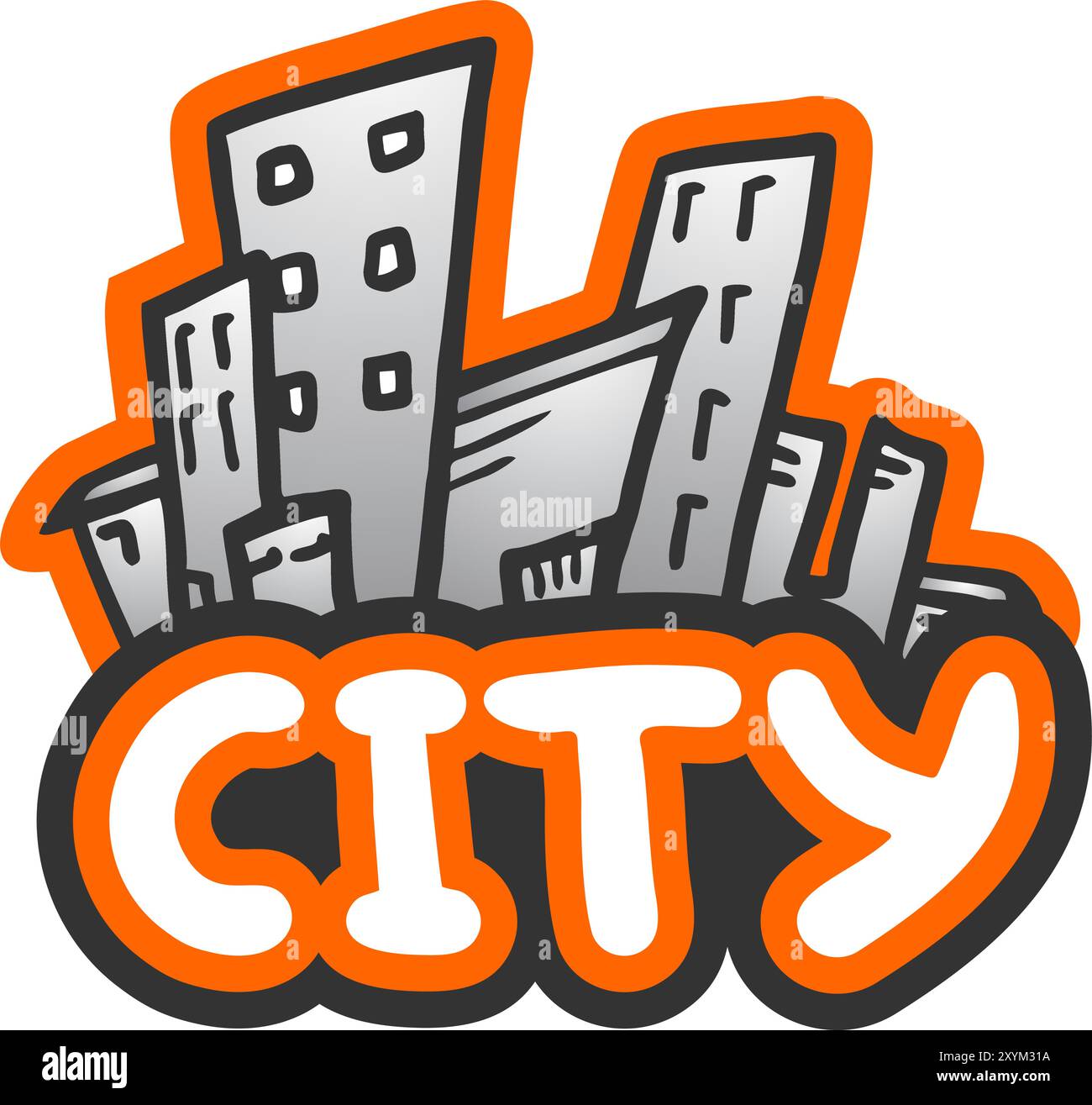 City buildings cartoon Cut Out Stock Images & Pictures - Alamy