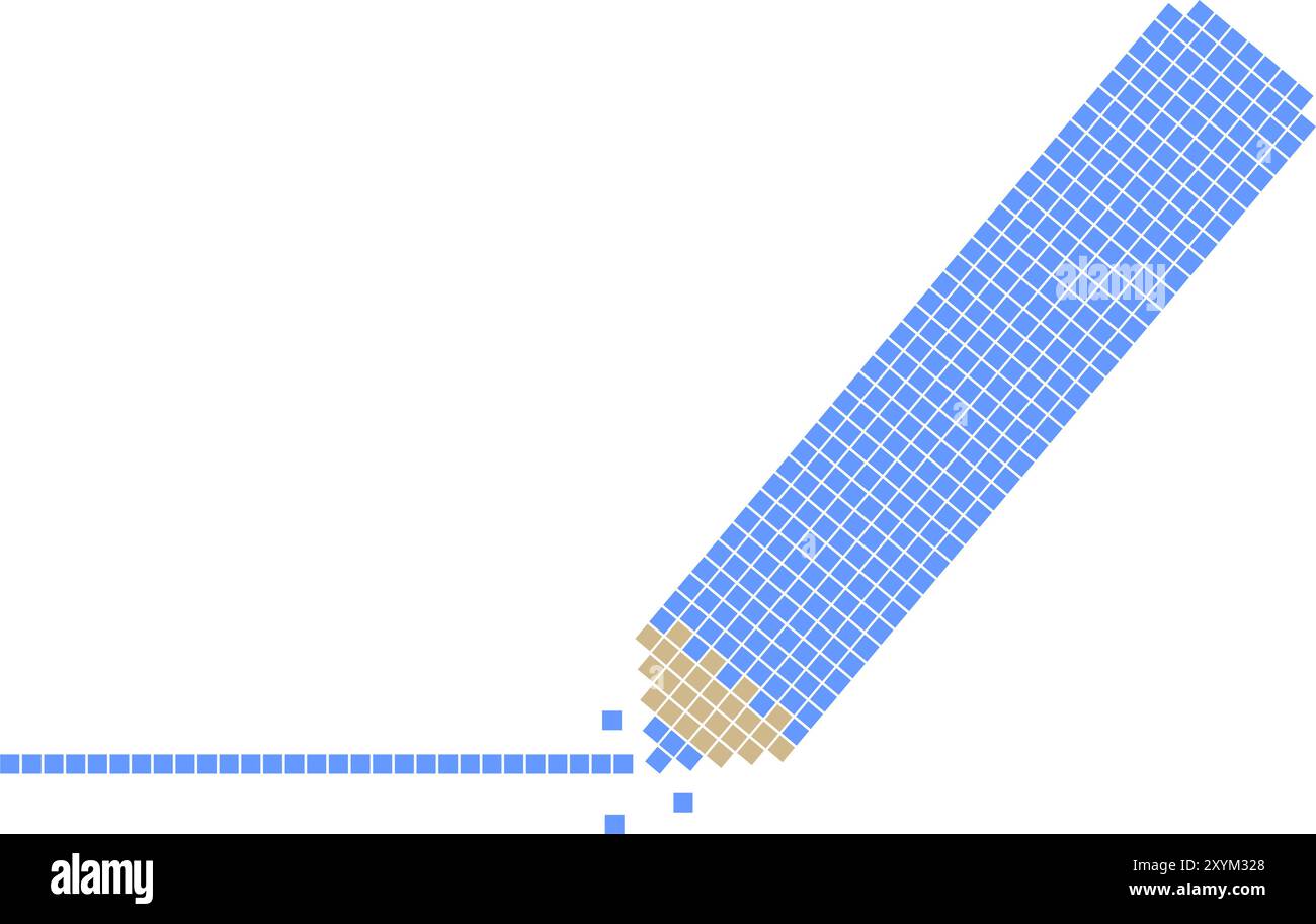 pixel pencil draw Stock Vector Image & Art - Alamy