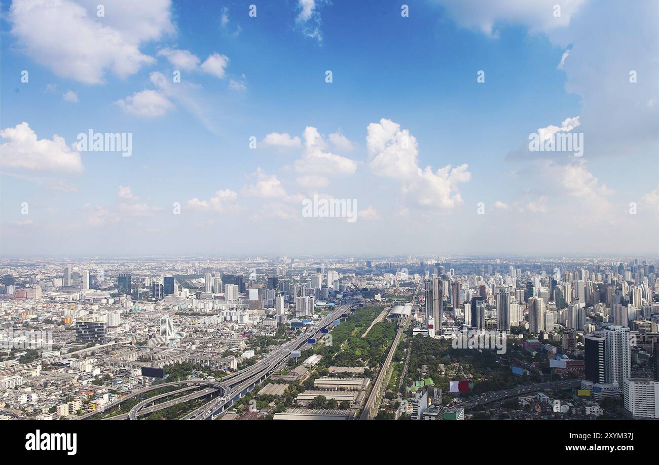 Bangkok cityscape. View of the city from the tallest building in ...