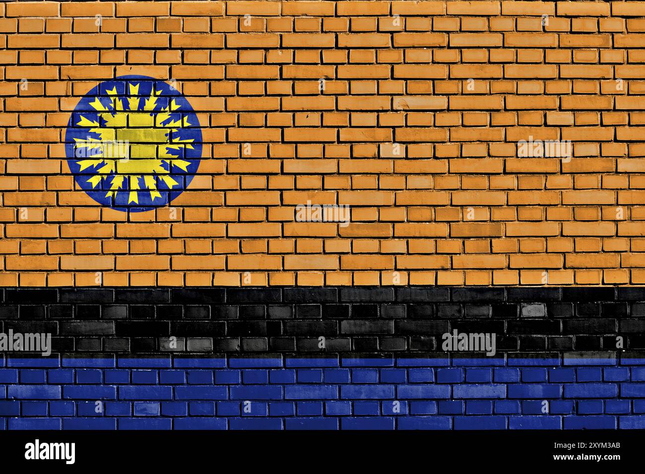 Flag of Cojedes painted on brick wall Stock Photo - Alamy