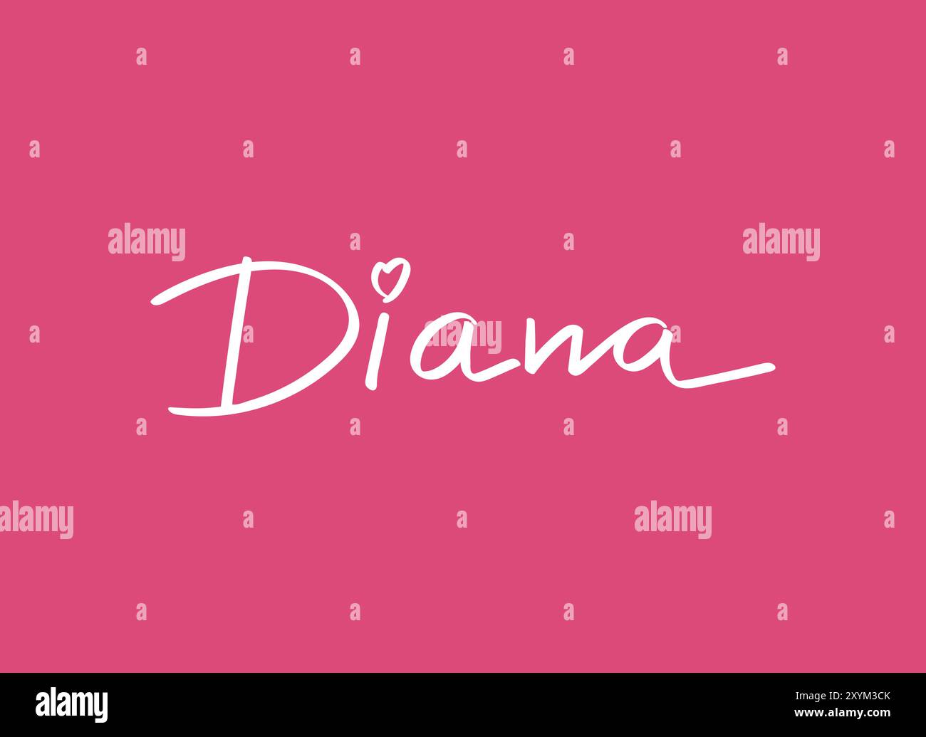 Female name Diana calligraphy. Girls name handwritten lettering ...