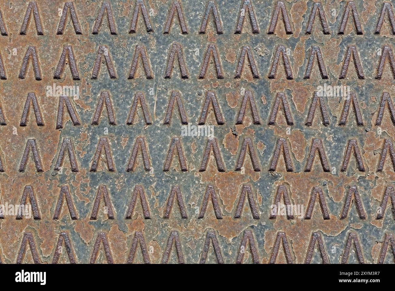 Rusty iron plate with pattern as background Stock Photo - Alamy