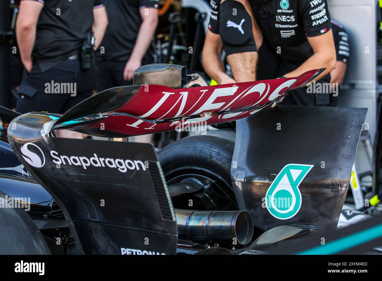 Monza, Italie. 30th Aug, 2024. Mercedes AMG F1 Team W15, mechanical ...