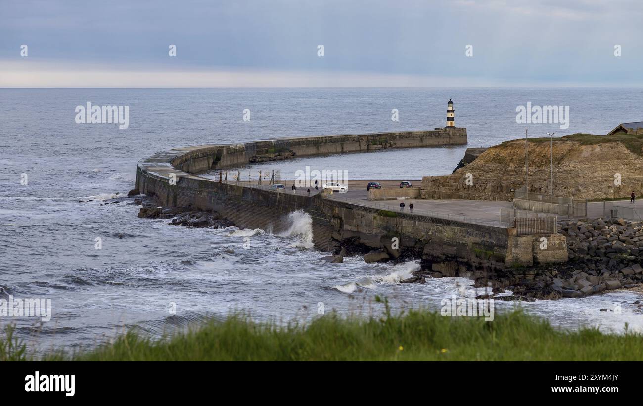 Seaham Pier and Lighthouse, County Durham, England, UK Stock Photo - Alamy