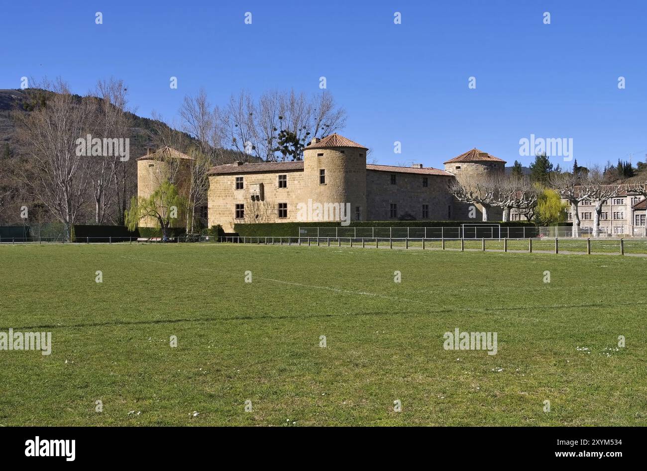 Castle Couiza Castle of the Dukes of Joyeuse in the south of France ...