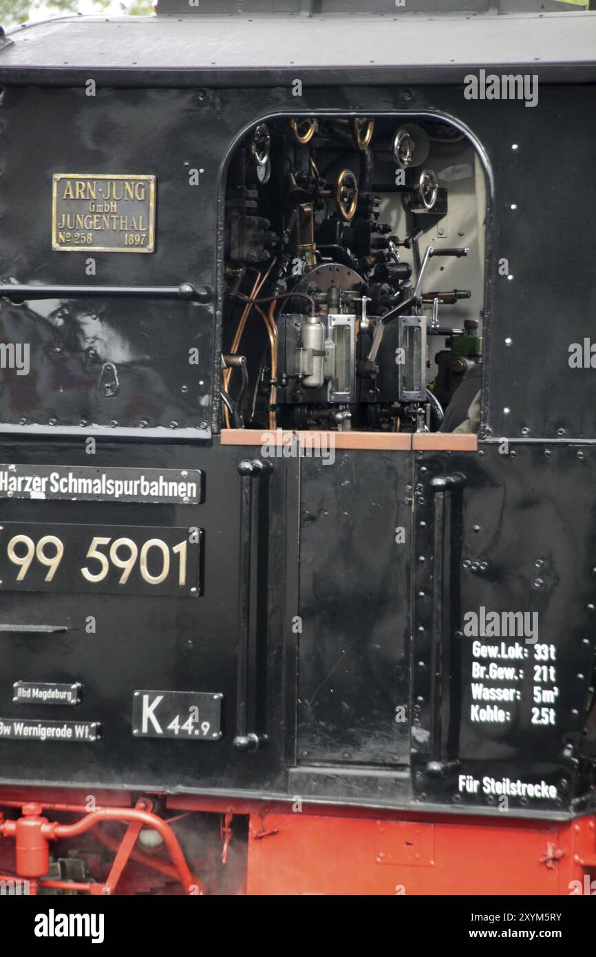 Detail of a steam locomotive Stock Photo - Alamy