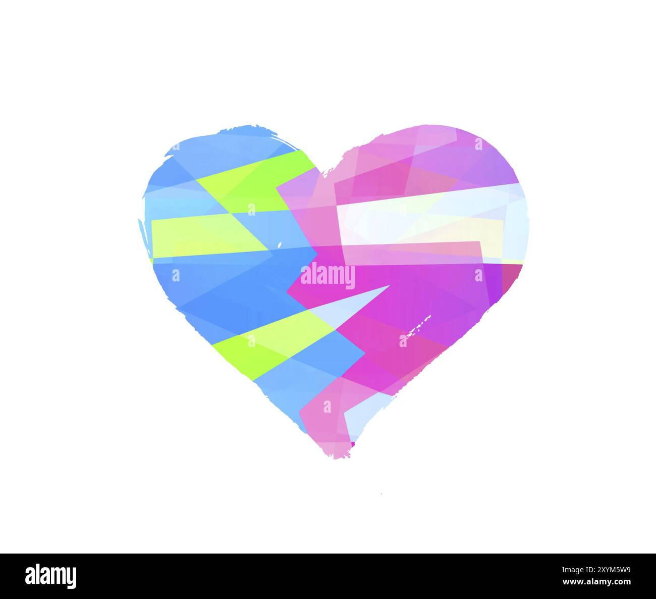 illustration of loving hearts on white background Stock Photo - Alamy