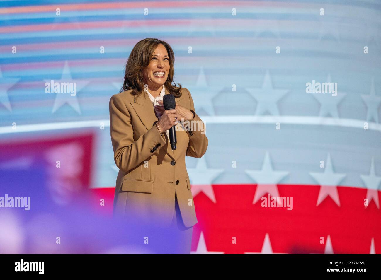 Chicago, Illinois, August 19, 2024- Vice President Kamala Harris at the ...