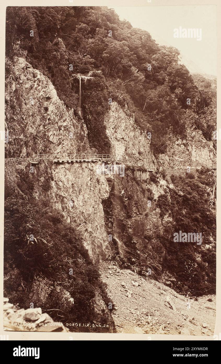 A primitive cantilevered bridge allows the stagecoach across Warnock's ...