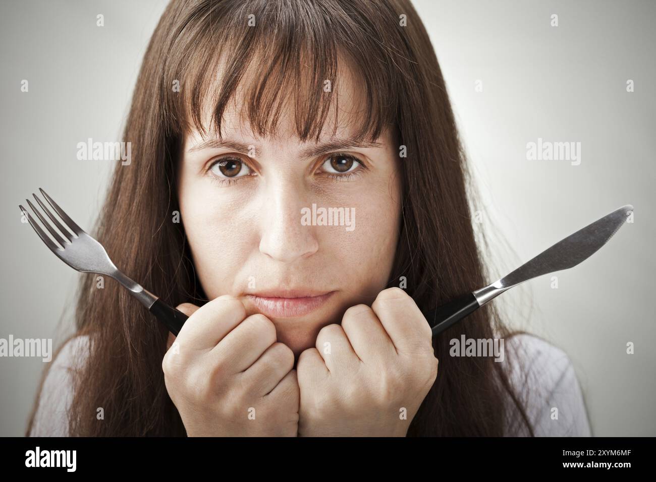 Human hands fork knife hi-res stock photography and images - Alamy