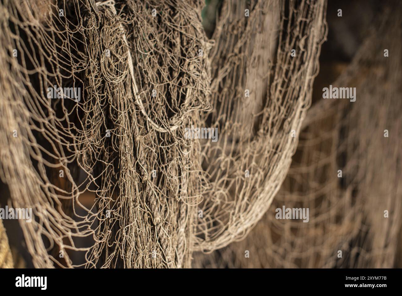 Vintage nets used in fishing a long time ago Stock Photo - Alamy