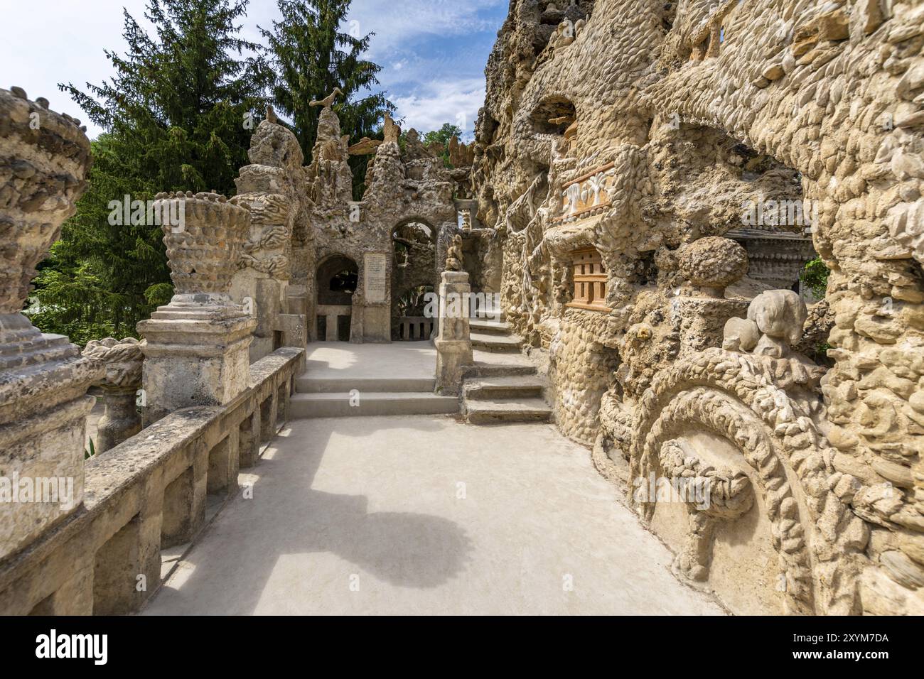 The postman Cheval Ideal Palace museum in France Stock Photo - Alamy