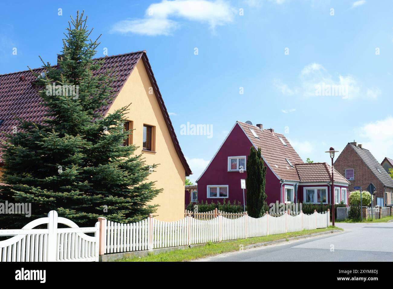 Newly build homes in a suburban housing estate in Germany, Newly build ...