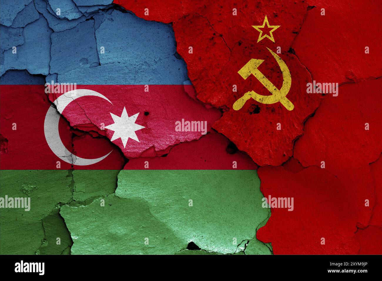 Flags of Azerbaijan and Soviet Union Stock Photo - Alamy