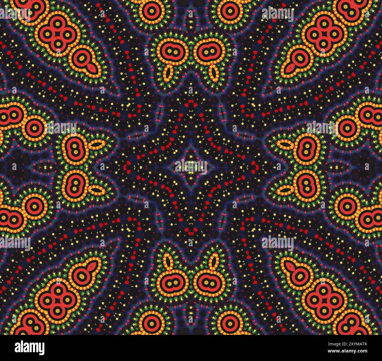 Black background with bright color pattern Stock Photo - Alamy