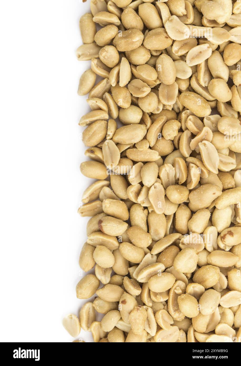 Roasted Peanuts isolated on white background (close-up shot Stock Photo ...