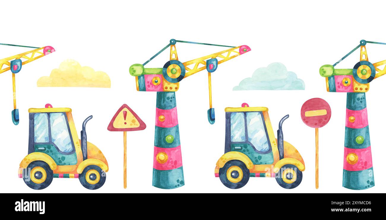 Heavy Equipment Clip Art Border Poster Set Of Construction Heavy