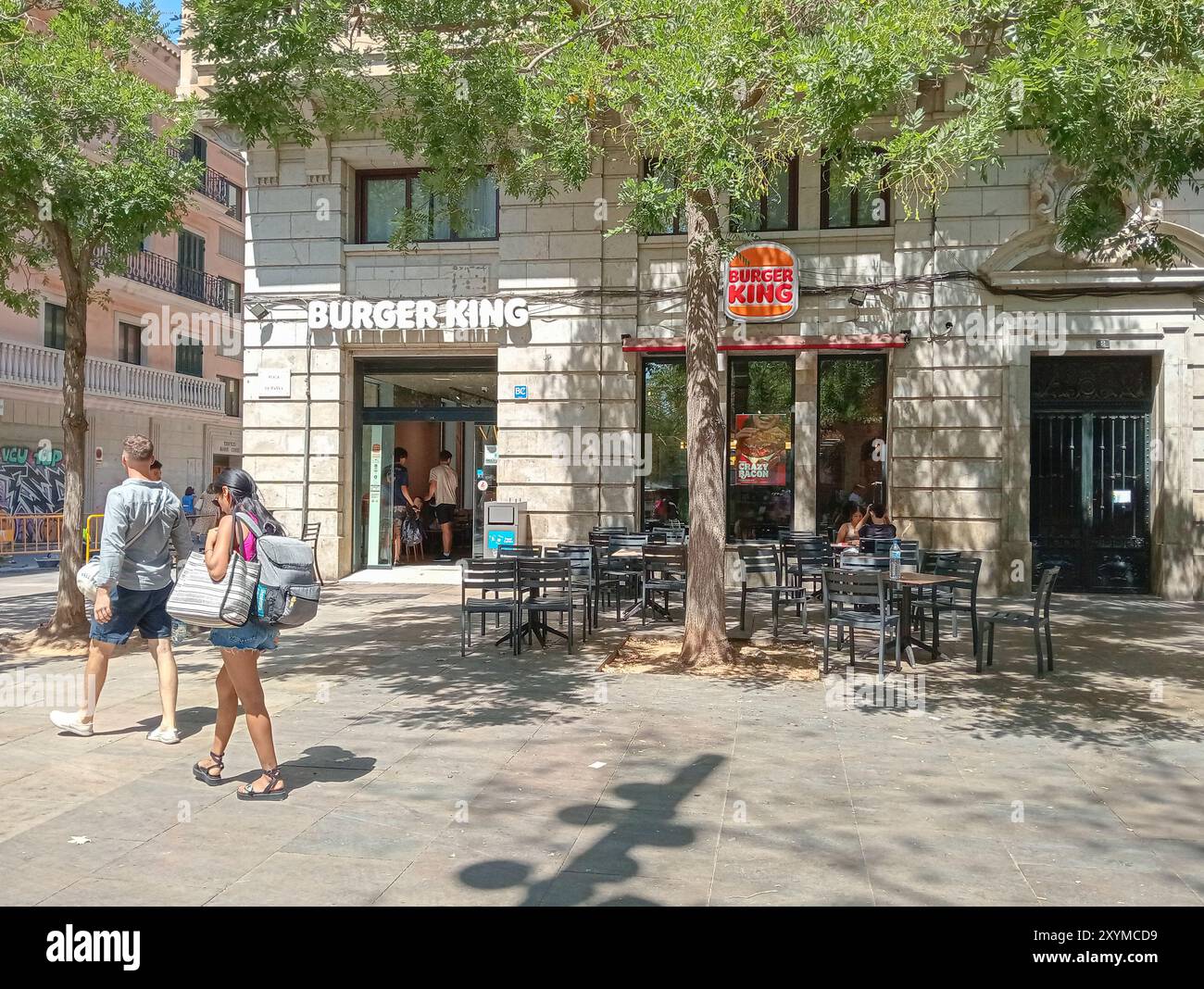 Palma de Mallorca, Spain; august 09 2024: Main facade of a fast food ...