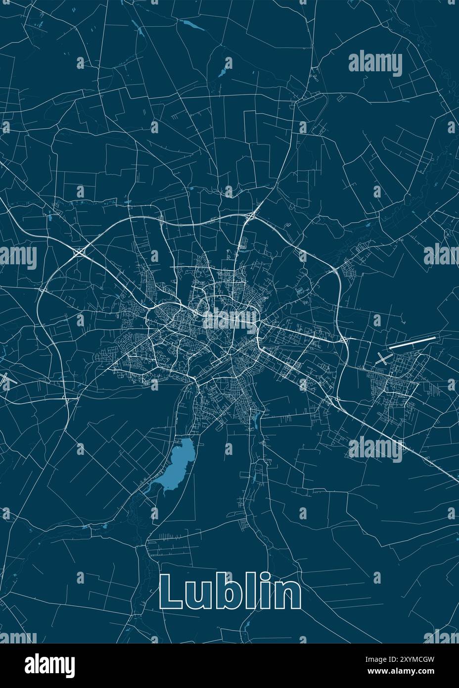 Lublin street map hi-res stock photography and images - Alamy