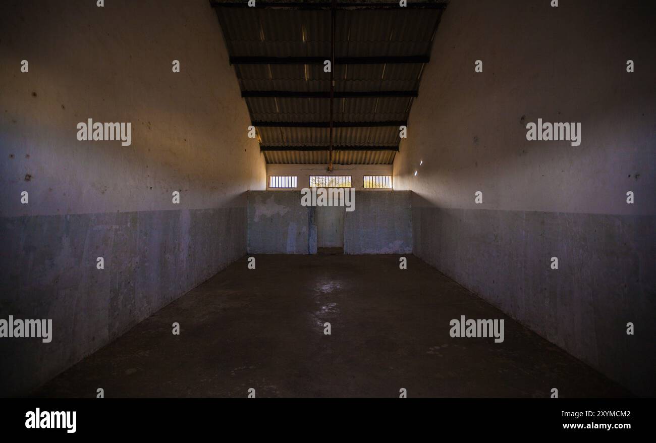 Long dark room in a concentration camp Stock Photo - Alamy