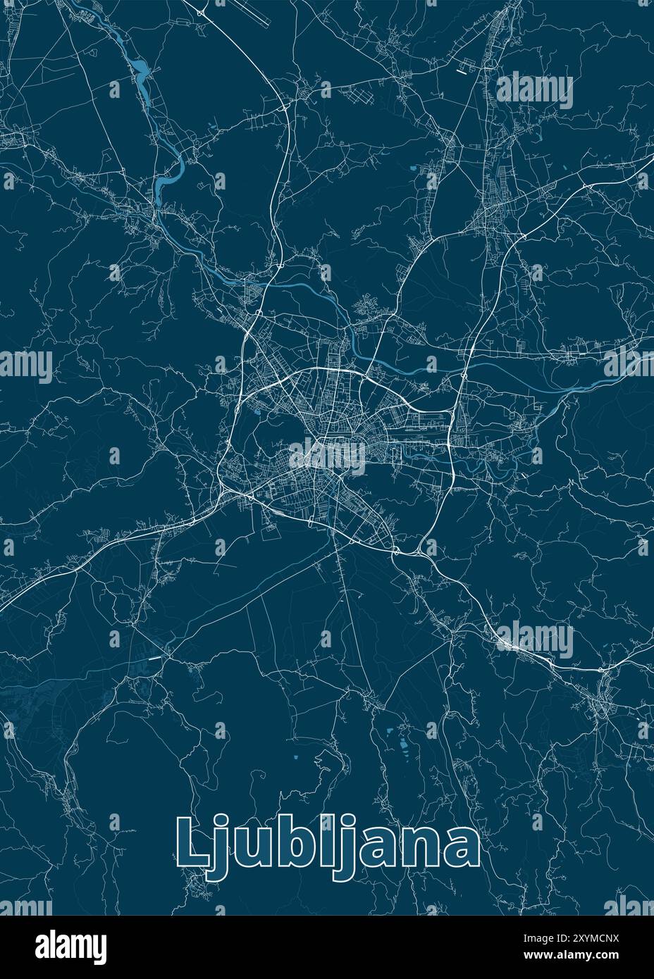 Ljubljana street map hi-res stock photography and images - Alamy