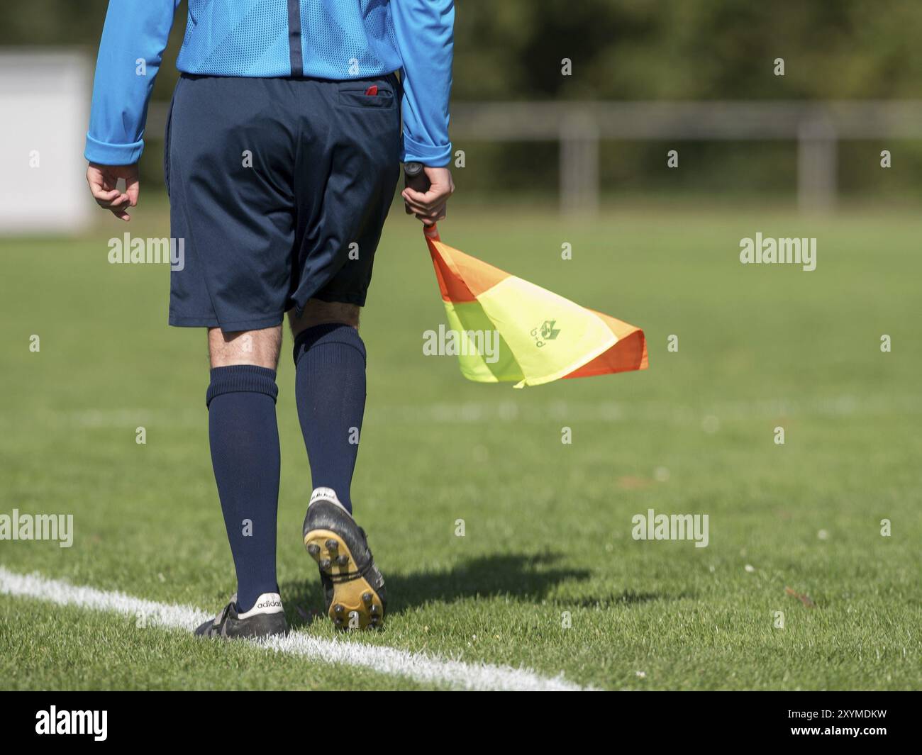Linesman at football Linesman at football Stock Photo - Alamy